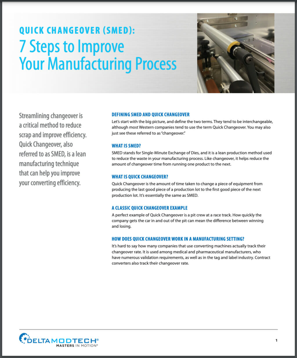 Quick Changeover Guide – Delta ModTech